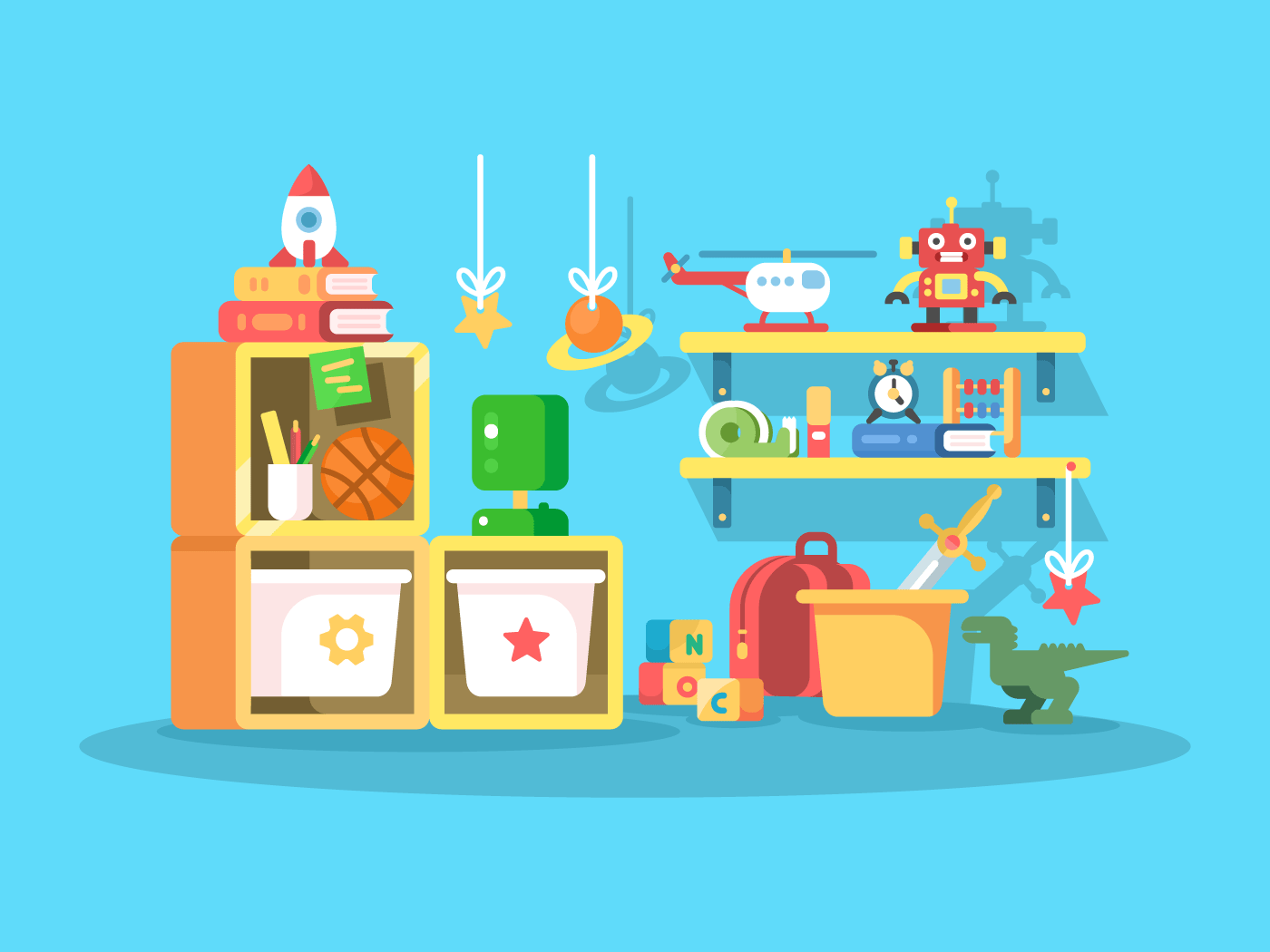 Interior Of Child Room Illustration Kit8